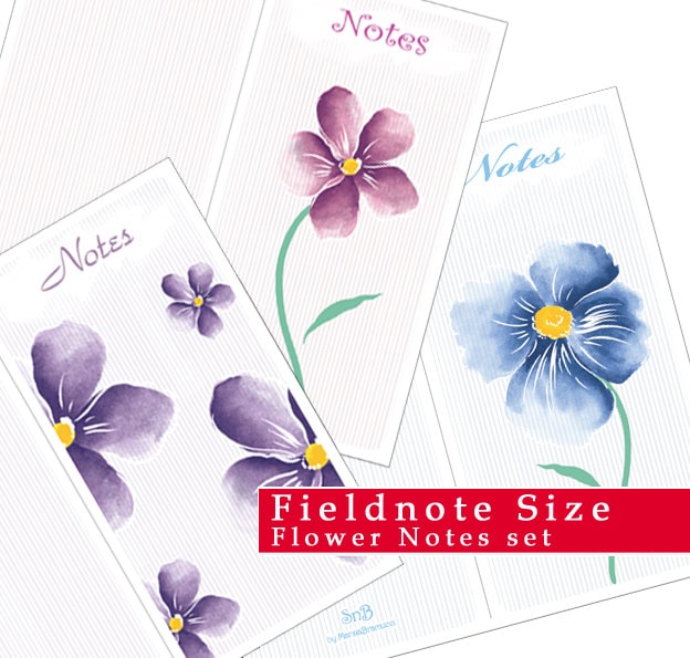 SnB FN Flower Notes set Printable Color Notes Inserts | Etsy