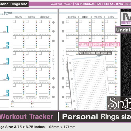 Snb Personal Rings Monthly Habit Tracker 2 Versions - Etsy