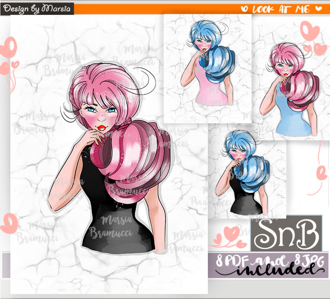 Look at Me Digital Illustration - Etsy