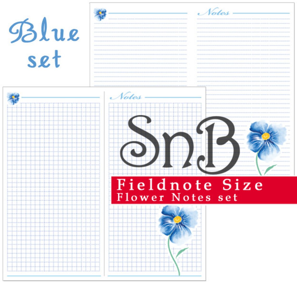 Snb FN Flower Notes Set Printable Color Notes Inserts - Etsy
