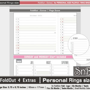 Snb Personal Rings - Foldout Calendars and Extras - 2025 / 2026 ...