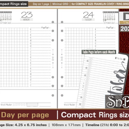 Snb Compact Nicole Edition Day on 1 Page 2022 / 2023 - Etsy