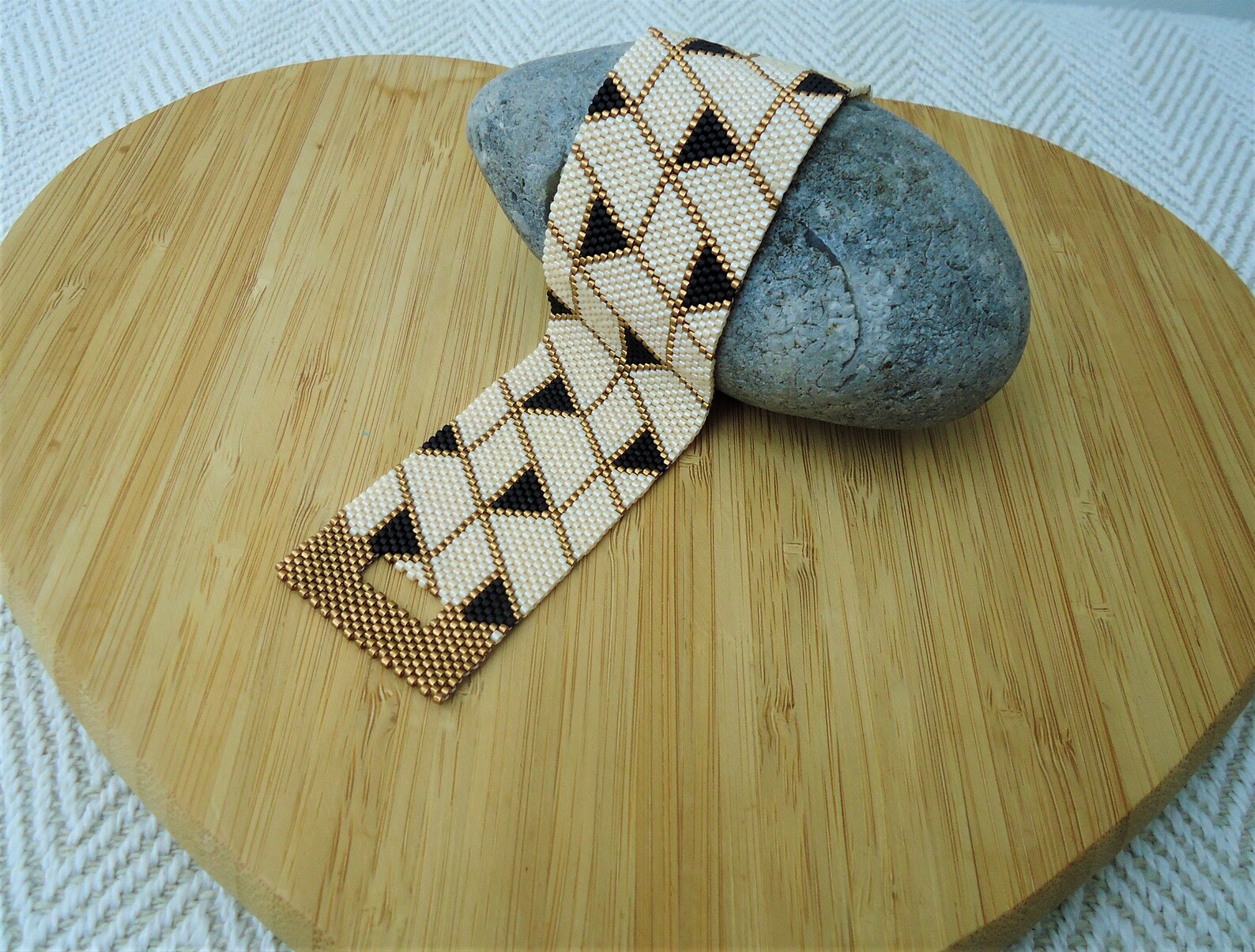 Peyote Cuff Bracelet With Integrated Clasp - Etsy