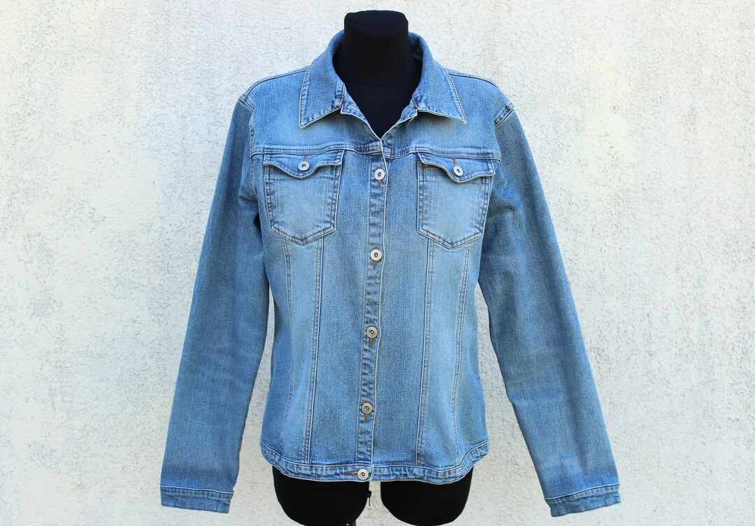 Vintage Street One Denim Jacket: Blue Cotton Button-down Shirt - Etsy