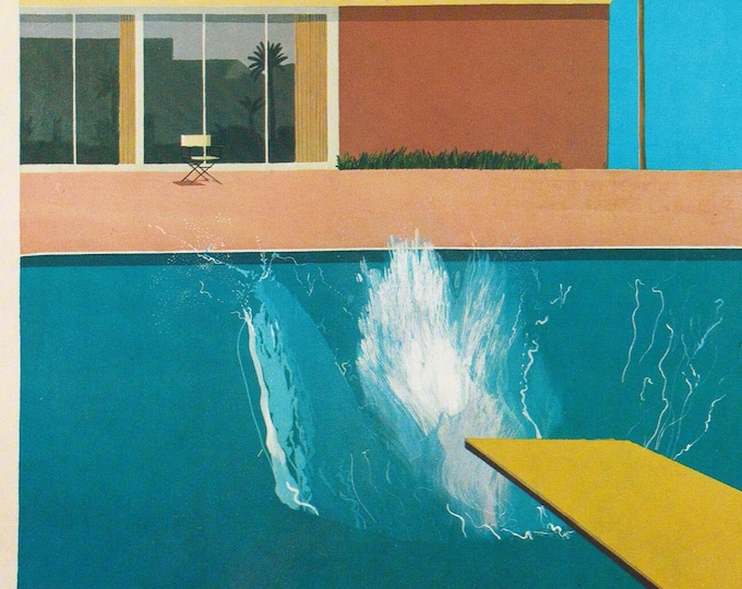 David Hockney Swimming Pool Spring Board Bigger Splash Reflections ...