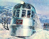 Burlington Zephyr Stainless Steel Diesel Train Winter Snow | Etsy