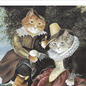 Vintage Cat Fine Art Spoof Susan Herbert Baroque Cat Rubens Portrait ...