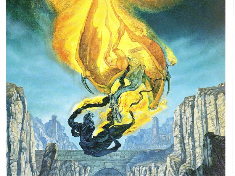 Tolkien Dark Lord Sauron Print Barad-dûr Tower Mordor Vintage - Etsy