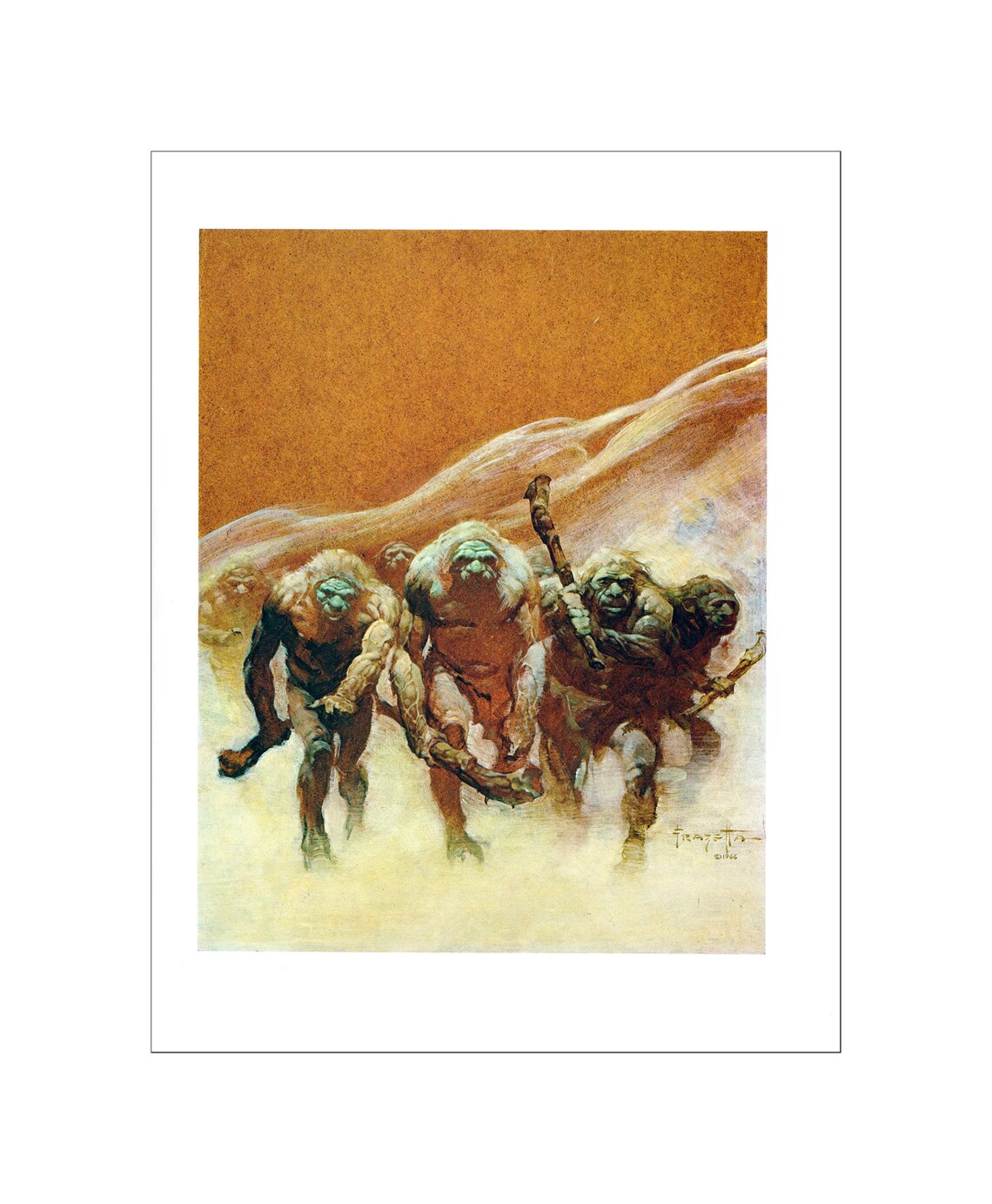 Neanderthal Frank Frazetta Vintage Fantasy Art Print Sci Fi - Etsy