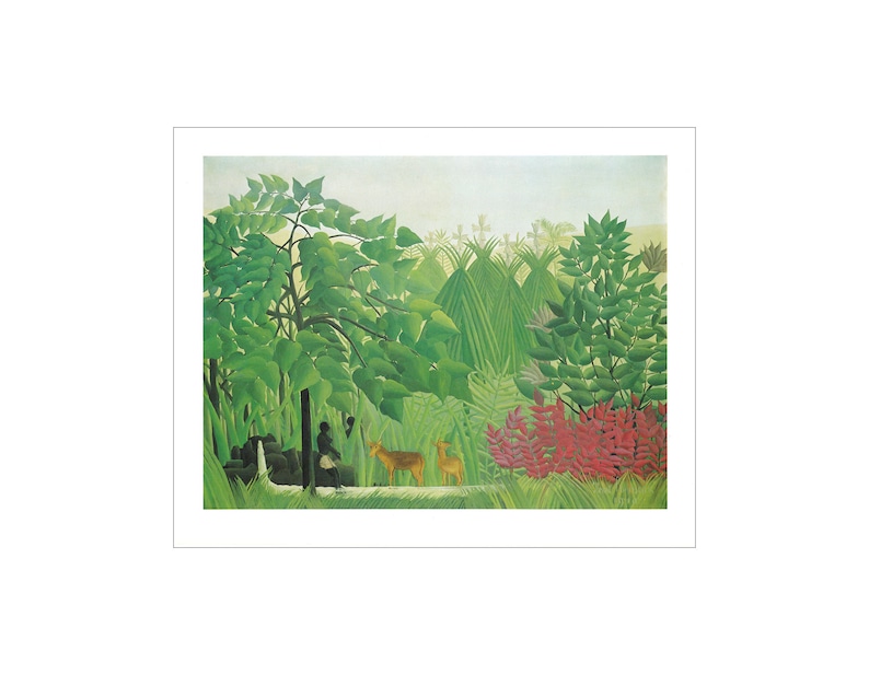 Henri Rousseau the Waterfall Jungle Scene Native People - Etsy
