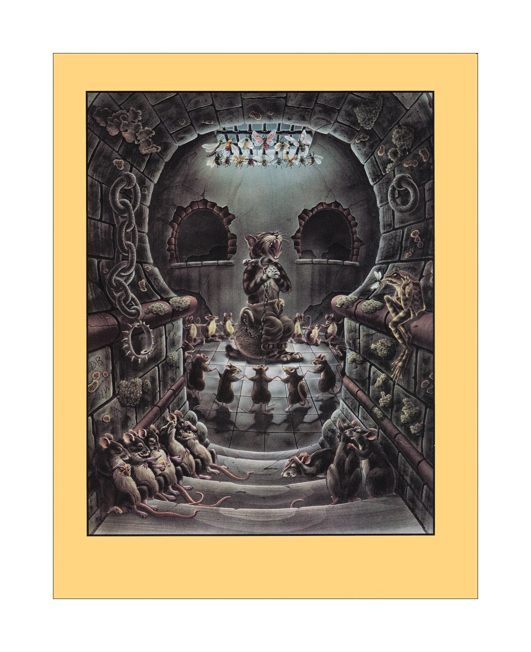 Pirate Cat in Chains Dungeon Rats Mice 70's Illustration Design Alan ...