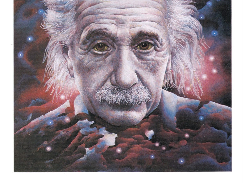 Albert Einstein Justin Todd Psychedelic Pop Cover Art | Etsy