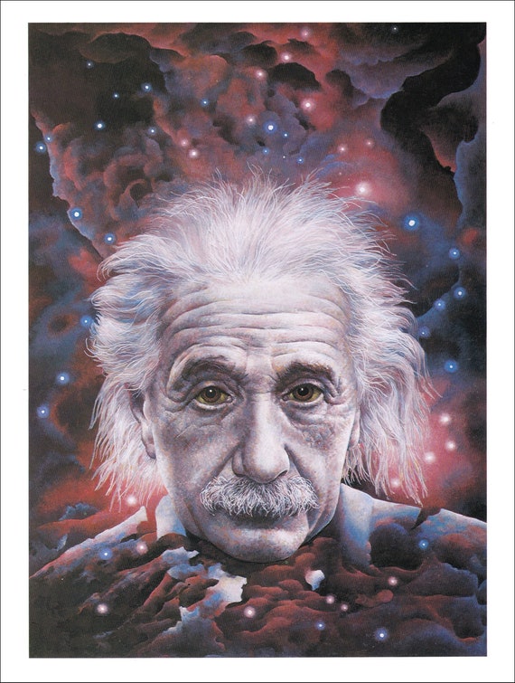 Albert Einstein Justin Todd Psychedelic Pop Cover Art | Etsy