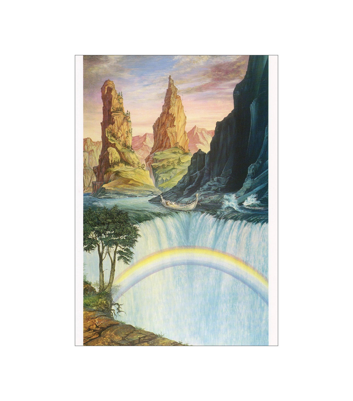 Tolkien Boromir Falls of Rauros Vintage Fantasy Cover Art Print Treason ...