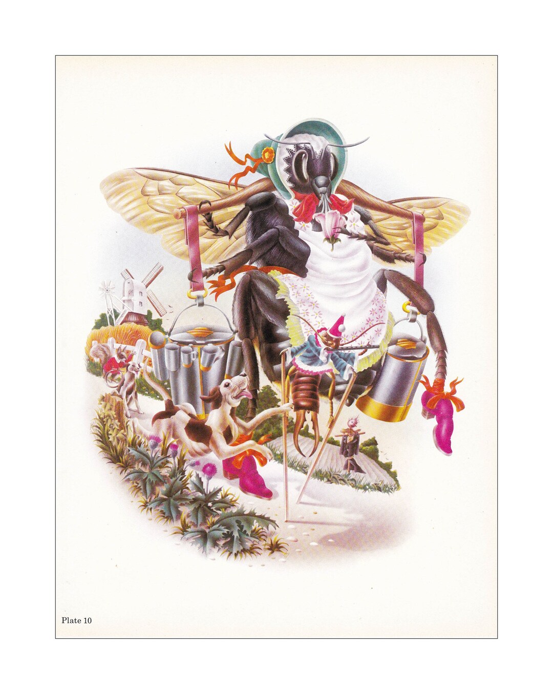 Honey Bee Alan Aldridge Quirky Fun Psychedelic Illustration Print 70's ...