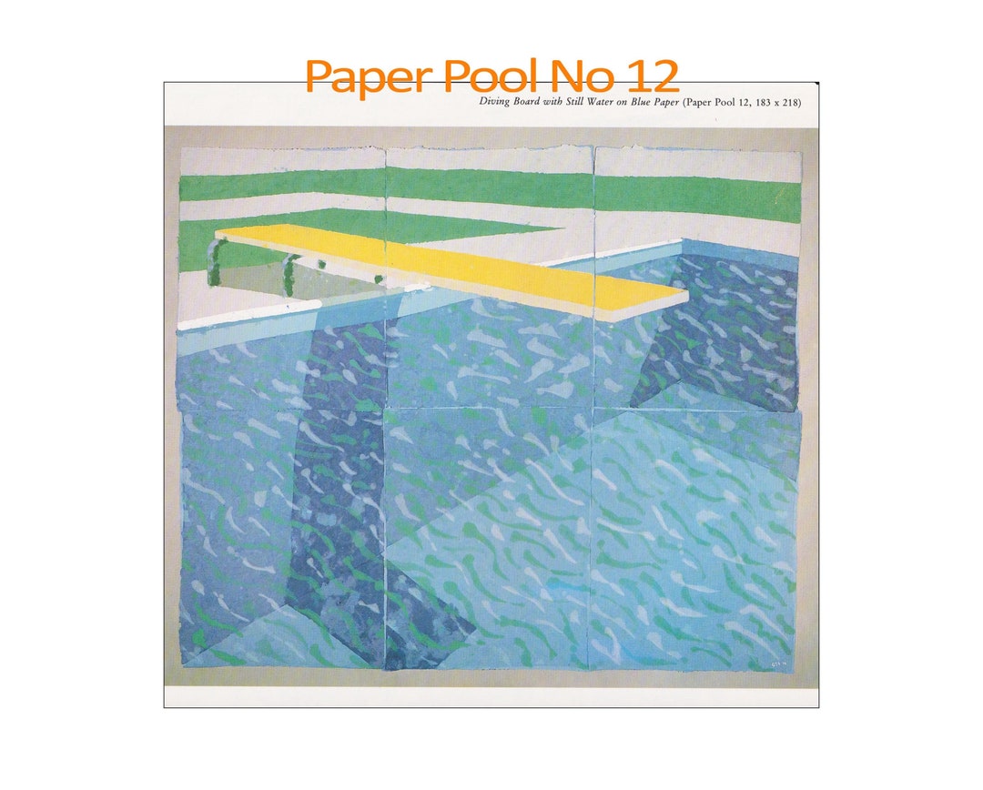 David Hockney Paper Pool Outdoor Swimming Pool Diving Board Bathroom ...