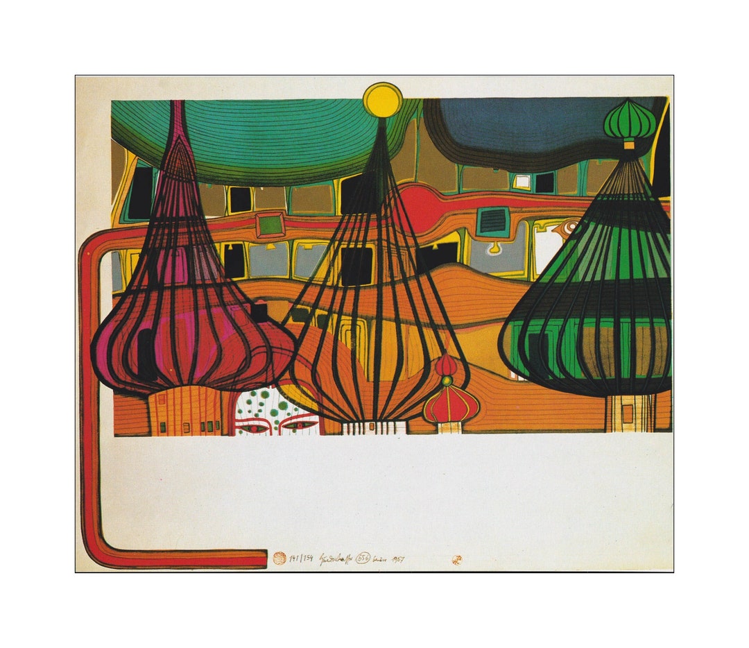 Friedensreich Hundertwasser Vibrant Colours Color Artwork the Expulsion ...