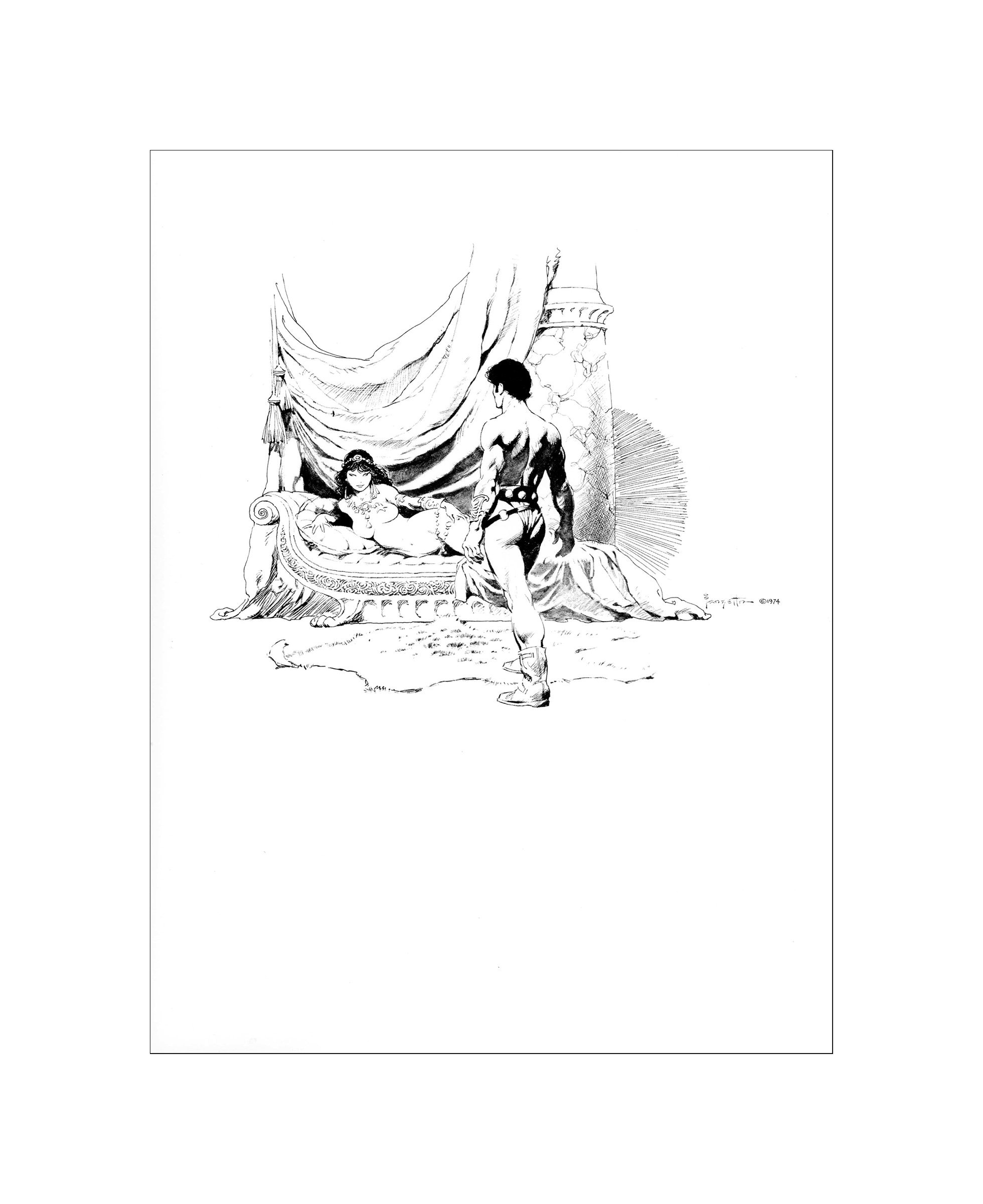 Swords of Mars Frank Frazetta Barsoom b/w vintage early dark | Etsy