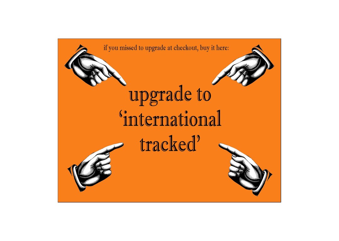 Shipping Upgrade to 'international Tracked' - Etsy