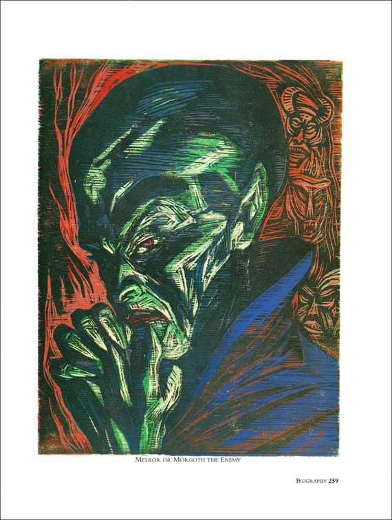 Morgoth Bauglir Tolkien Print Vintage Fantasy Gift Decor LOTR - Etsy