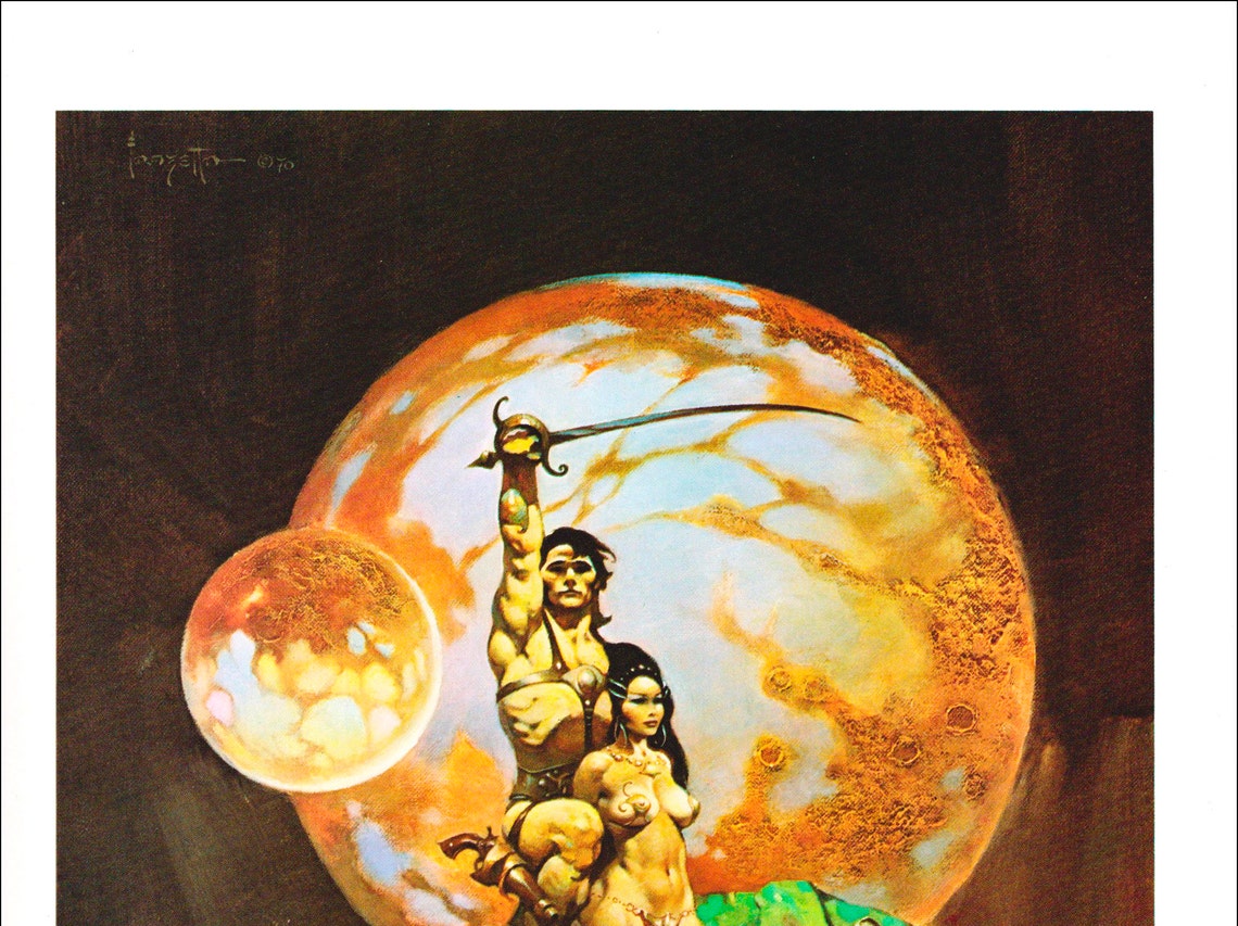 A Princess of Mars Frank Frazetta John Carter Hero warrior | Etsy