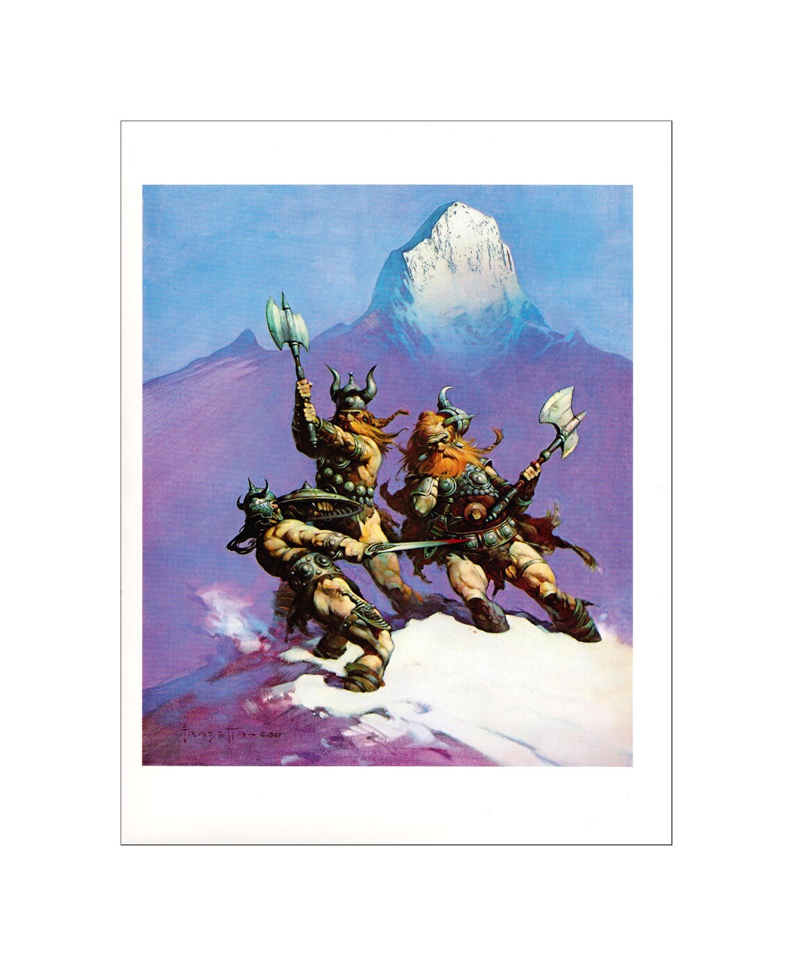 Snow Giants Frank Frazetta Vintage Dark Fantasy Print Art Sci | Etsy