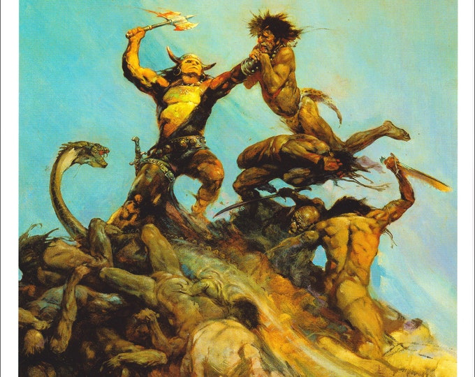 Indomitable Conan Warrior Frazetta Vintage Dark Fantasy Comic Cover Art ...