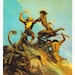 Spider Man Frank Frazetta Vintage Dark Fantasy Print Art Sci Fi Man ...