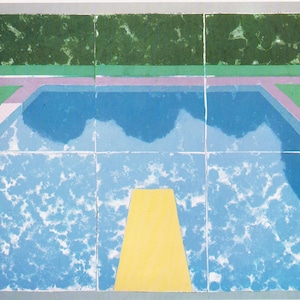 David Hockney Paper Pool Outdoor Swimming Pool Diving Board Bathroom ...