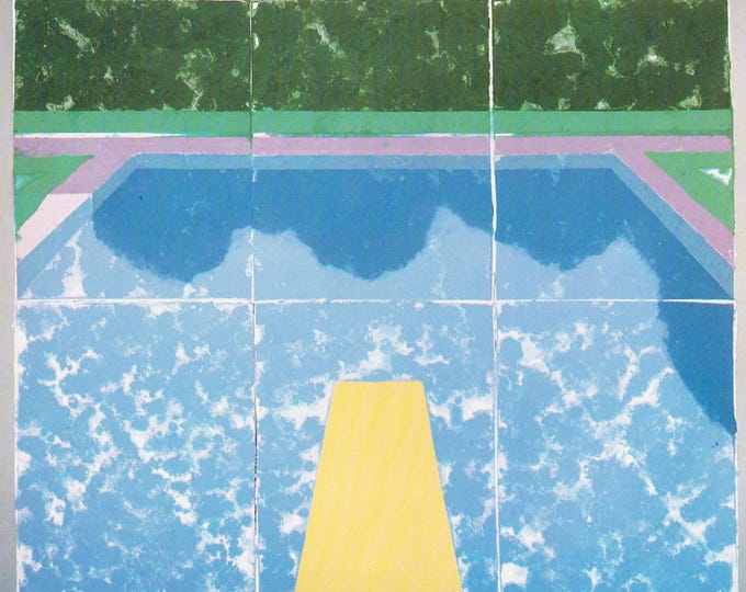 David Hockney Paper Pool Outdoor Swimming Pool Diving Board Bathroom ...