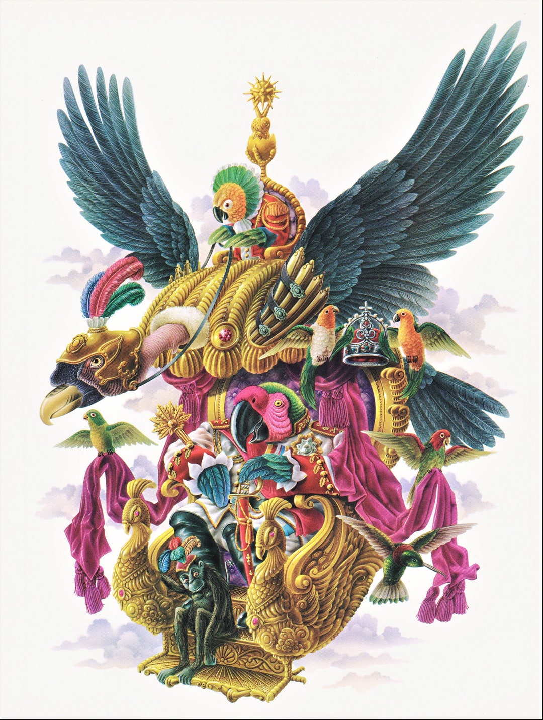 70's Psychedelic Art Bird Parrot Condor Illustration Alan Aldridge ...