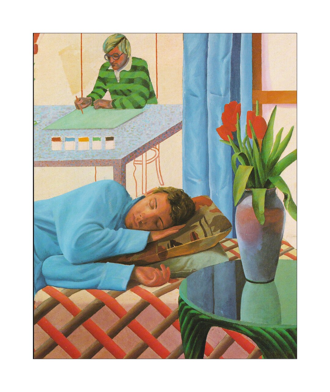 David Hockney Male Model Unfinished Self Portrait DETAIL Artist at Work ...