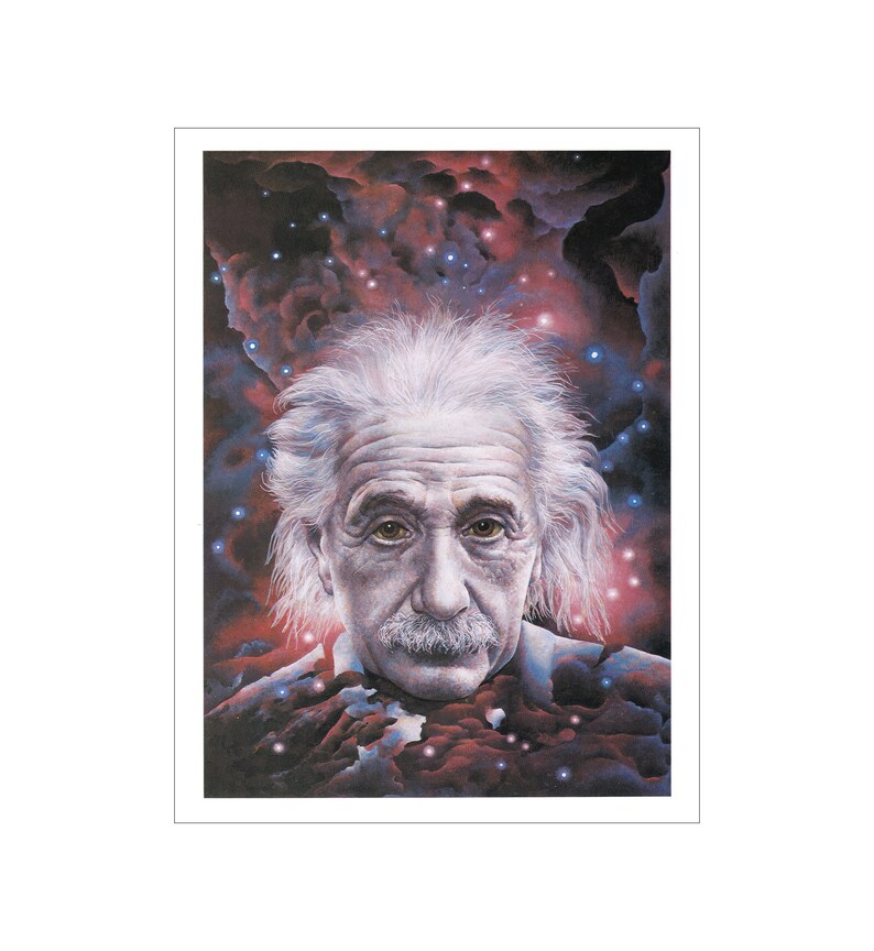 Albert Einstein Justin Todd Psychedelic Pop Cover Art | Etsy