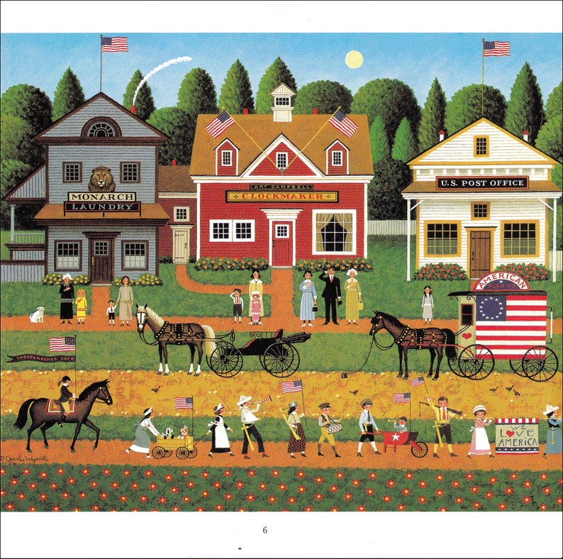 Charles Wysocki Young Patriots Children Primitive Art Artist - Etsy