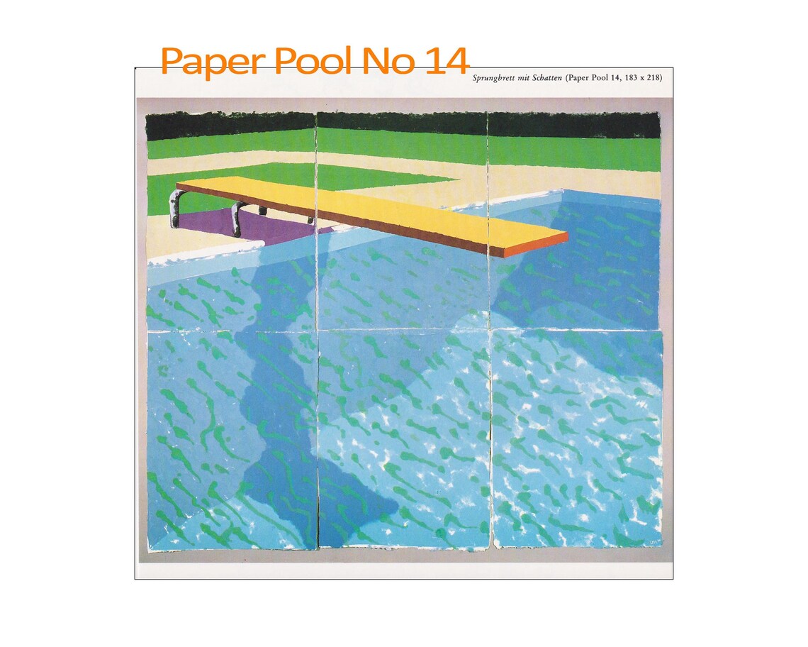 David Hockney Paper Pool Outdoor Swimming Pool Diving Board Bathroom ...
