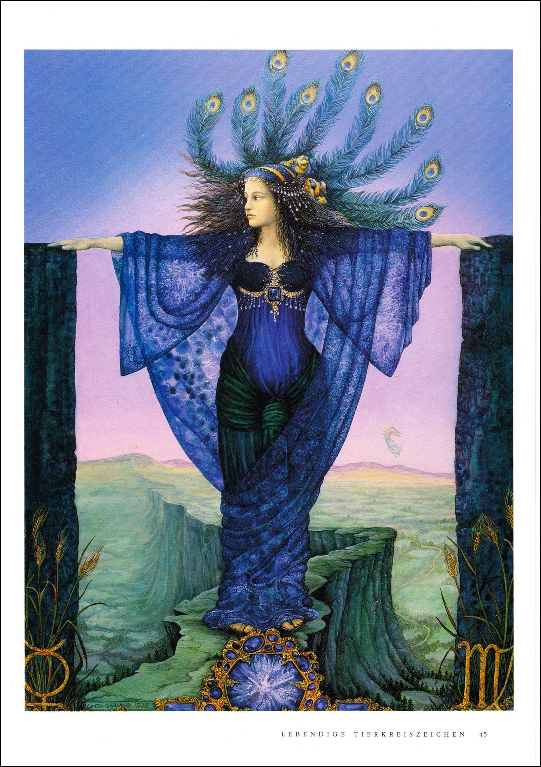 Virgo Zodiac Fantasy Horoscope Star Sign Sapphire Vintage Fantasy Art ...