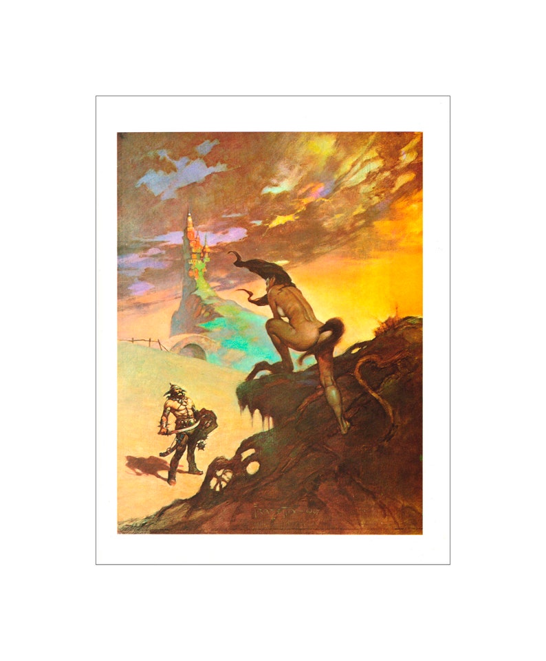 The Tritonian Ring Frank Frazetta Pony Tail Vintage Art Print - Etsy