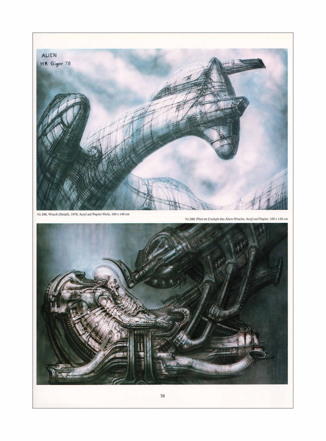 HR Giger Alien Movie Fantastic Biomechanical Art Surrealistic Style ...