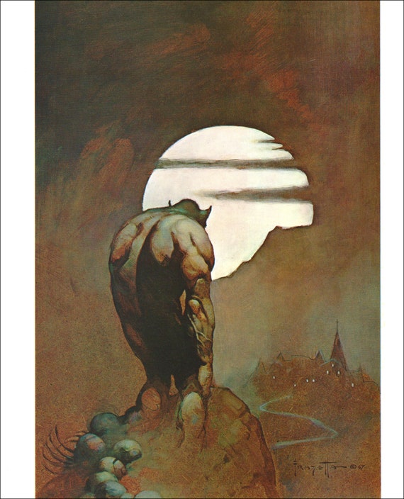 Frank Frazetta Nightstalker Full Moon Vintage Dark Fantasy - Etsy