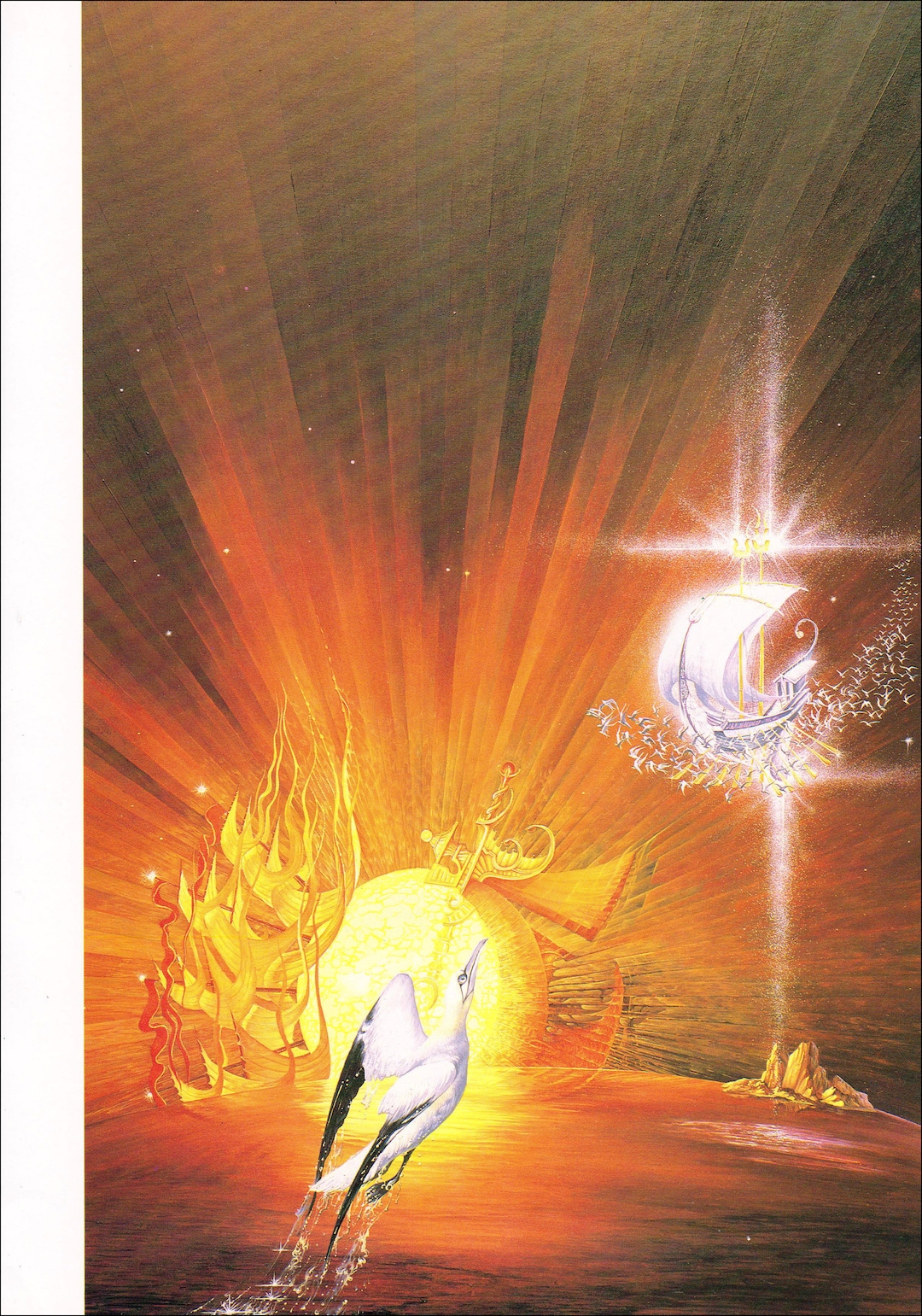 LOTR Tolkien Print Eärendil Elwing White Bird Vintage Fantasy Art Gift ...