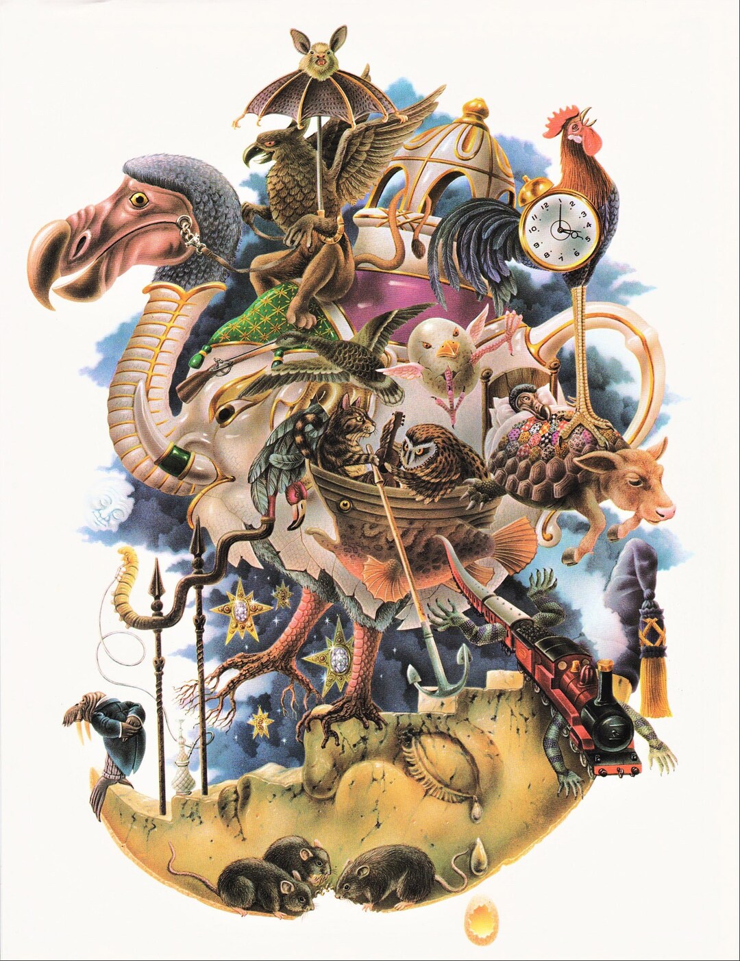 70's Dodo Bird Illustration Alan Aldridge Psychedelic Art Vintage Print ...