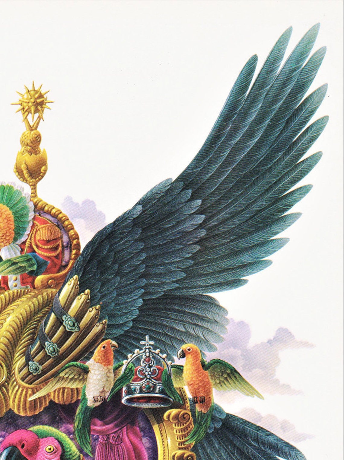 70's Psychedelic Art Bird Parrot Condor Illustration Alan Aldridge ...