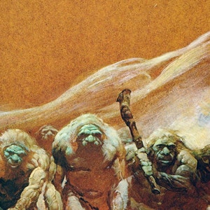 Neanderthal Frank Frazetta Vintage Fantasy Art Print Sci Fi Cavemen ...