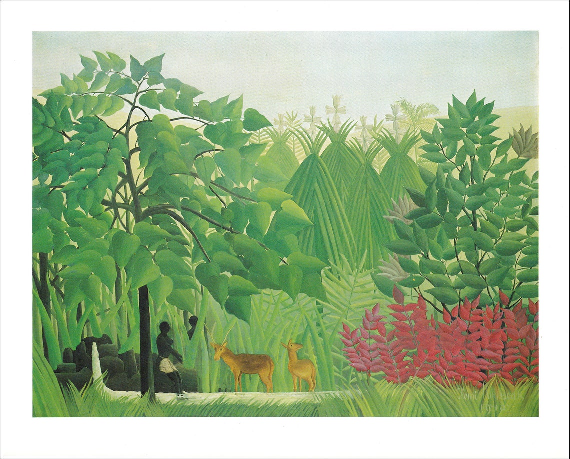 Henri Rousseau the Waterfall Jungle Scene Native People - Etsy