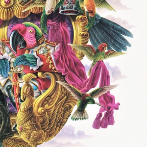 70's Psychedelic Art Bird Parrot Condor Illustration Alan Aldridge ...
