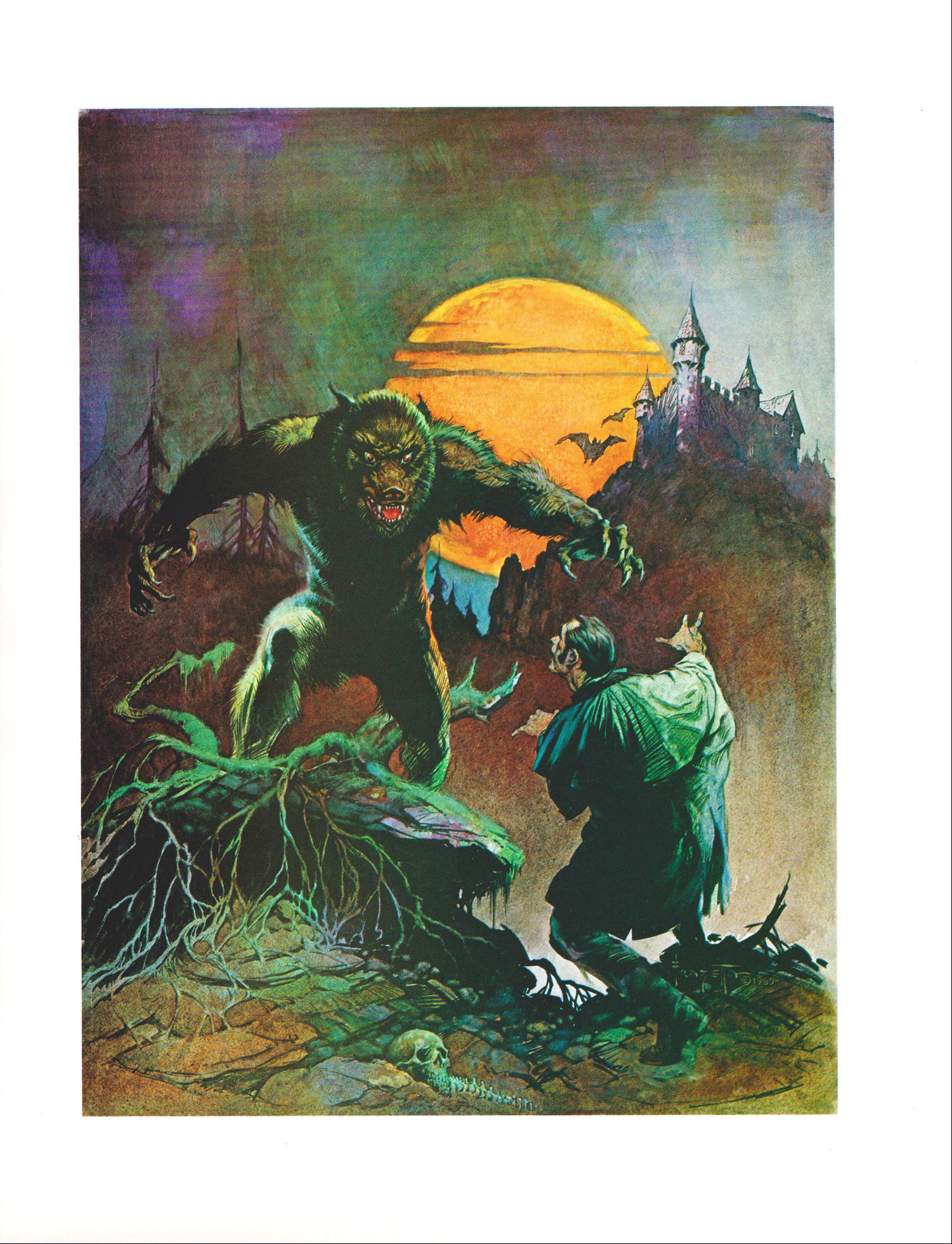 Wolfman Frank Frazetta Vintage Fantasy Art Print Sci Fi Full - Etsy