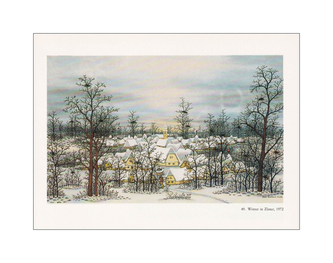 Ivan Lacković Croatian Winter Snow Landscape Village Zlatar Seasonal ...