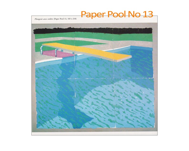 David Hockney Paper Pool Outdoor Swimming Pool Diving Board Bathroom ...