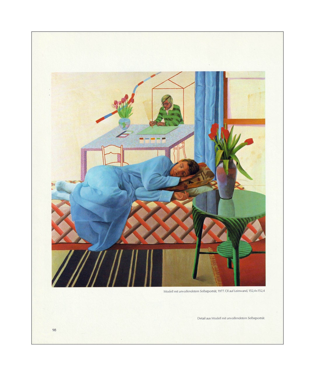 David Hockney Male Model With Unfinished Self Portrait Artist at Work ...