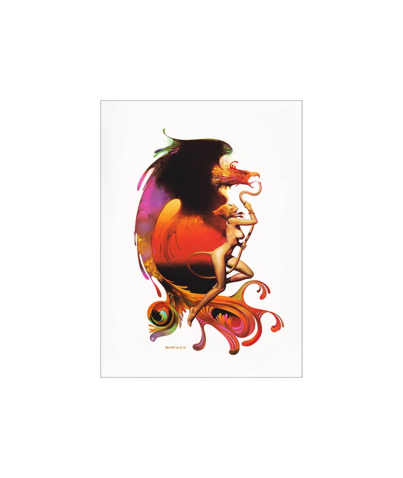 Boris Vallejo Erotic Artwork Bird Of Prey Eagle Female Nude Etsy Uk